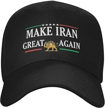 Amazon.com: Make Iran Great Again Hat Trucker Cap for Men Women (Black ...