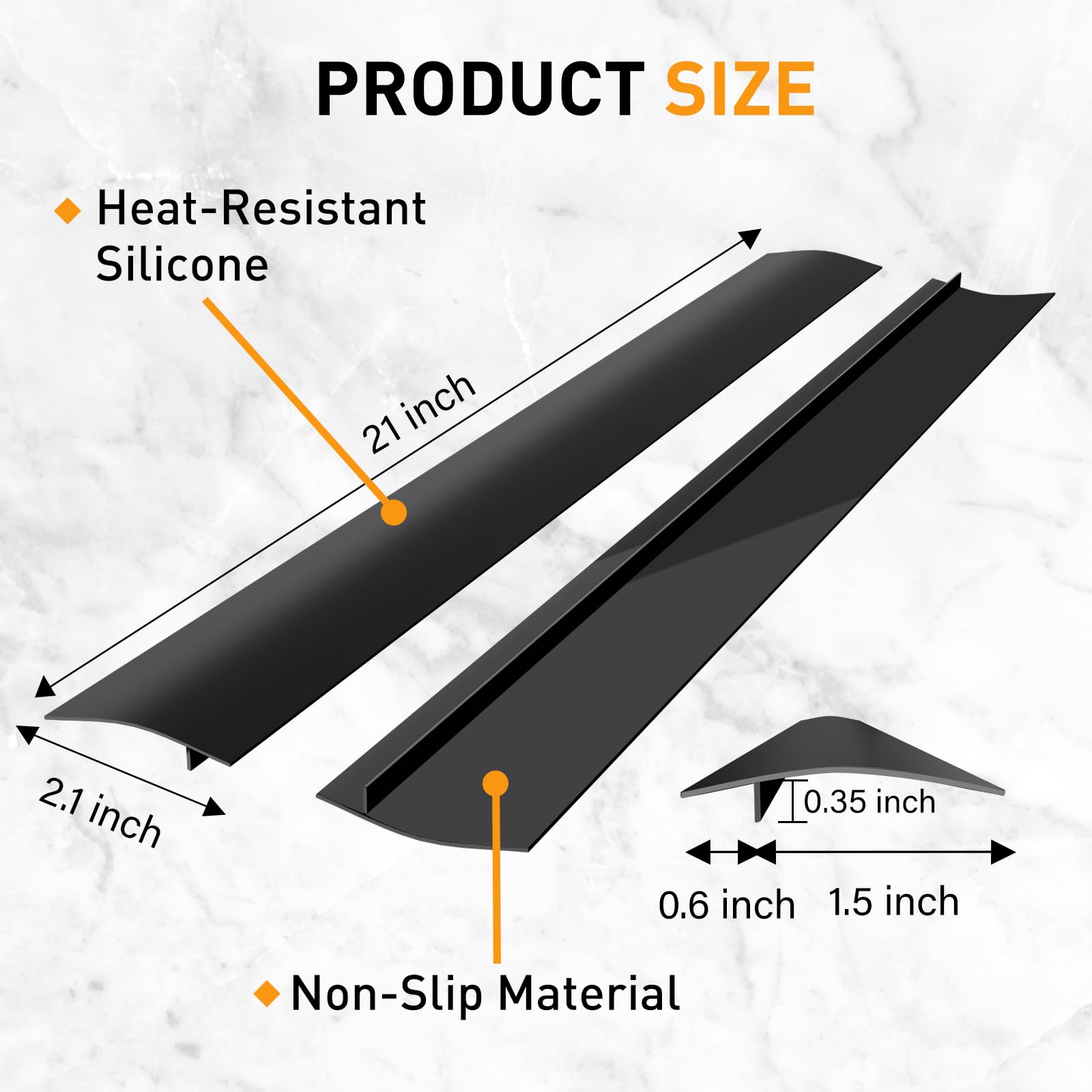 Snapklik.com : Silicone Gap Covers 2 Pack, 2024 New Heat Resistant ...