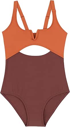 Amazon.com: SEAUR Girls' One-Piece Swimwear Girls Cut Out Bathing Suit ...