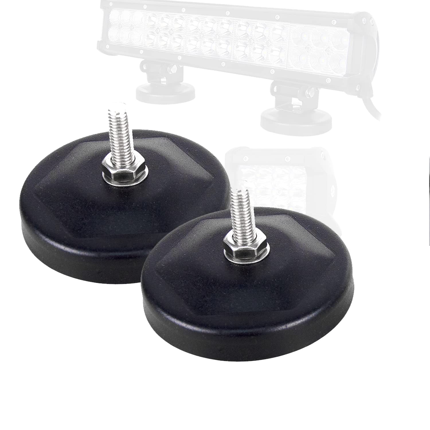 PICAA 2 Pcs Magnetic Base Led Work Light Bar Mounting Brackets ...