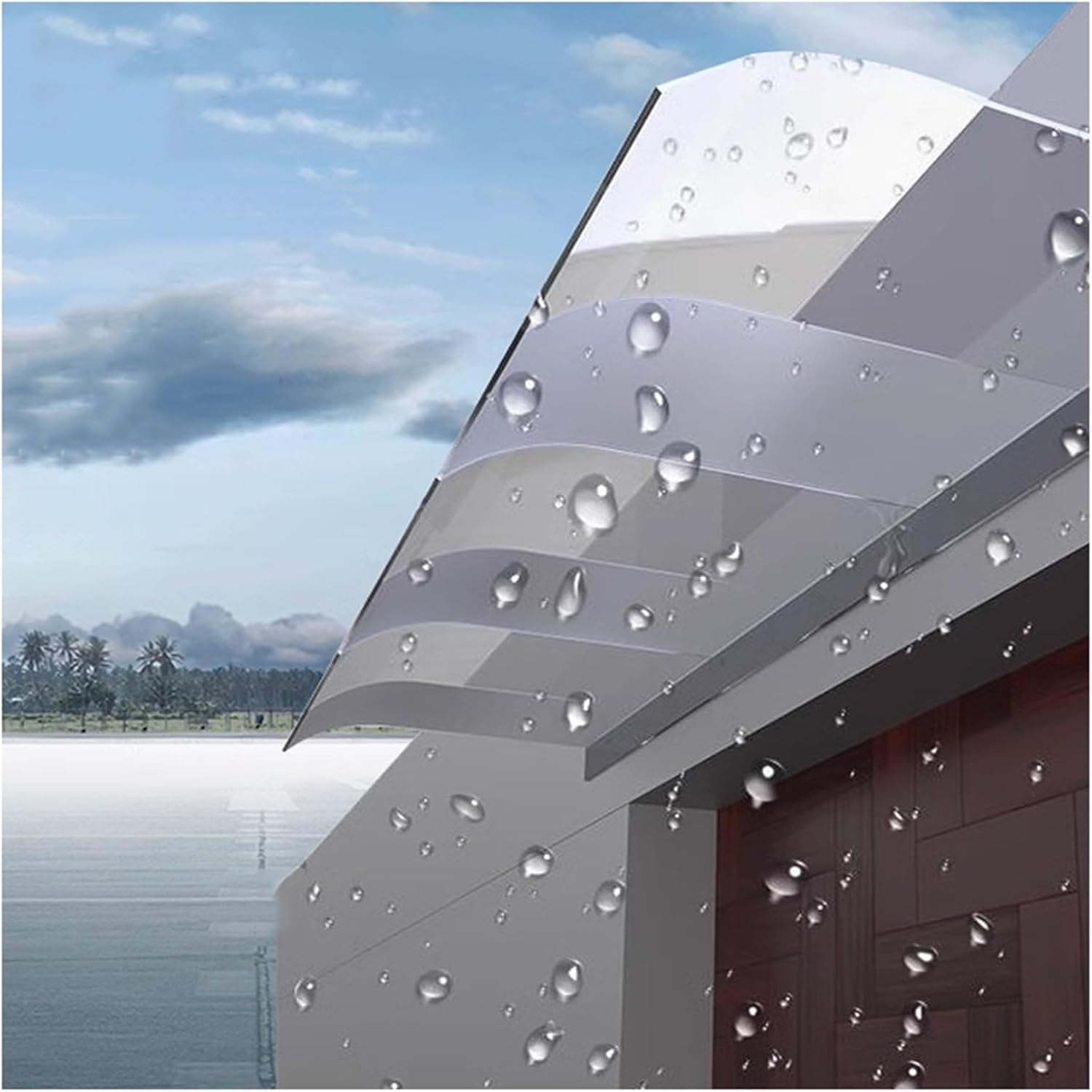 Curved Window Door Canopy,Arched Sun Canopy,Invisible Front Door Awning ...