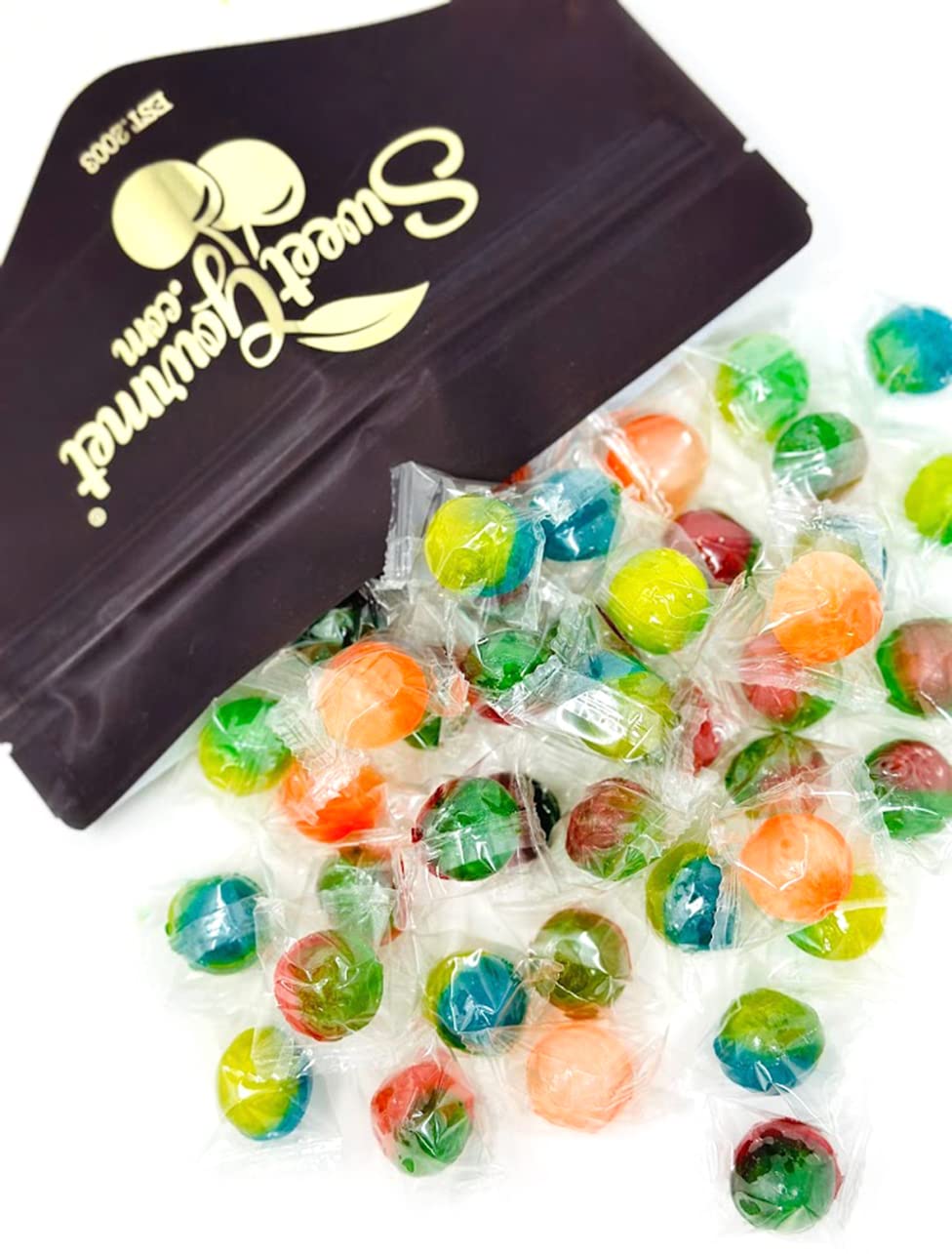 Amazon.com : SweetGourmet Double Flavored Sour Balls | Bulk Boiled Hard ...