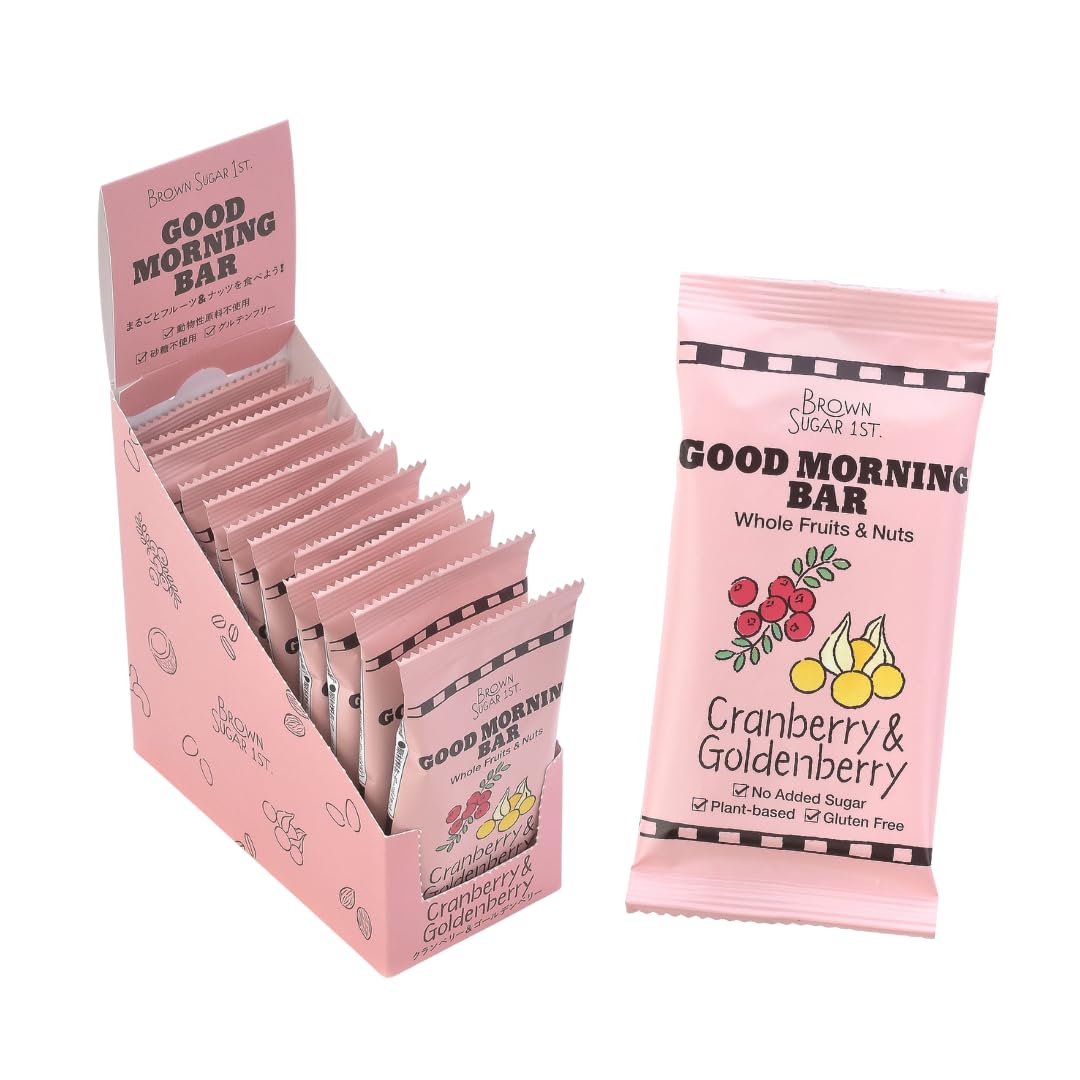 Amazon.co.jp: GOOD MORNING BAR(Cranberry&Goldenberry)35g×12個 BOXタイプ(砂糖不 ...