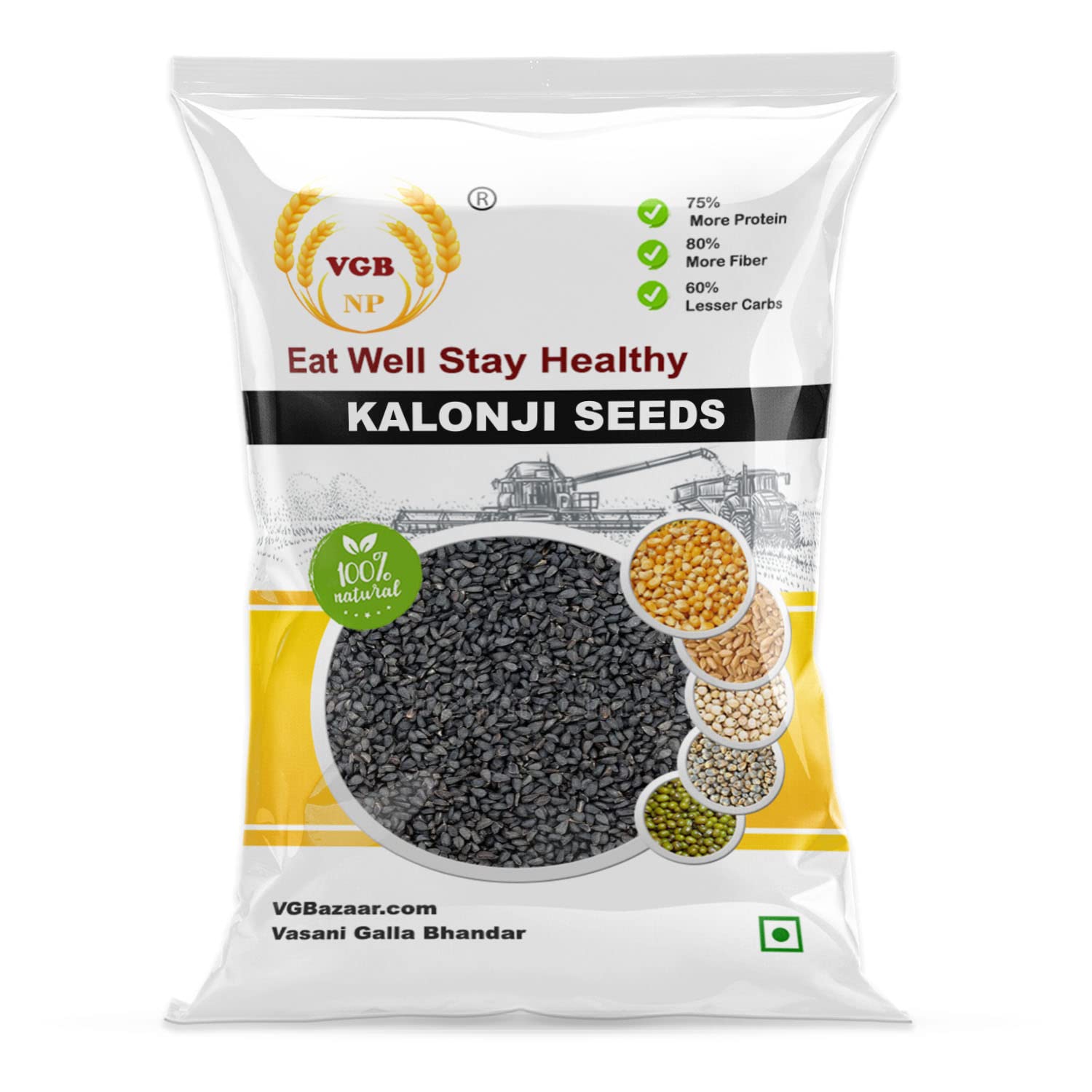 Vasani G 100% Natural Kalonji (Karail) | Pure Nigella Sativa, Cumin ...