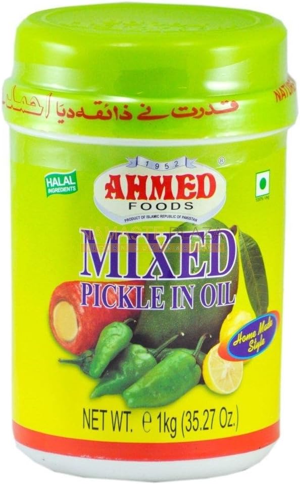 Amazon.com : Ahmed food mixed pickle in oil, Brown : Gourmet Food ...