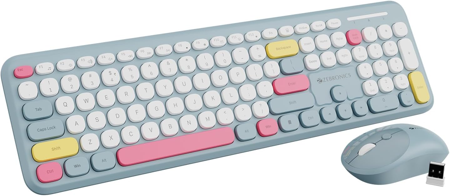 Amazon.in: Buy ZEBRONICS Companion 302 2.4GHZ Wireless Keyboard & Mouse ...