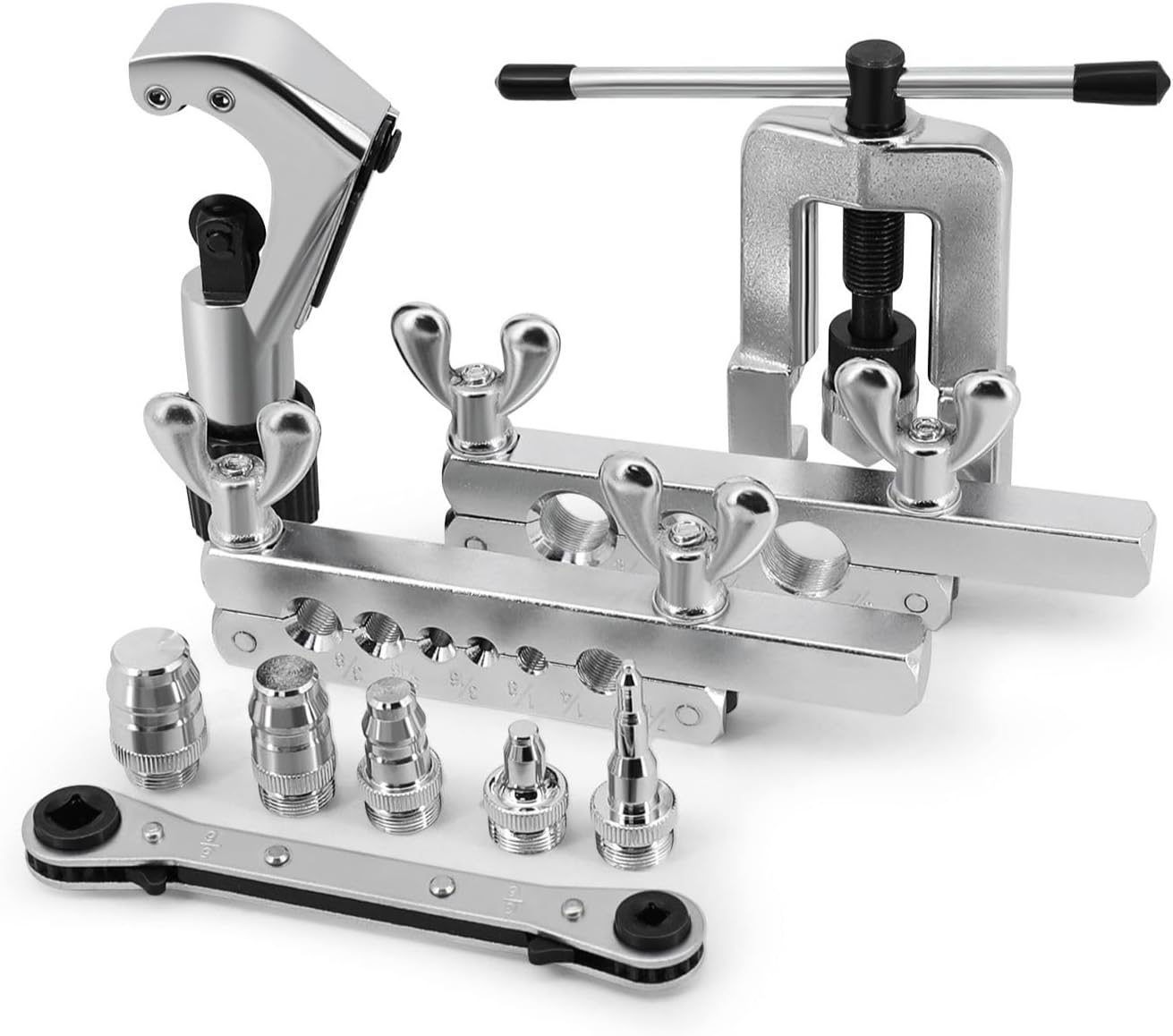 Amazon.com: Double Flaring Tool Kit 7 Dies with Tubing Bender (Flare ...