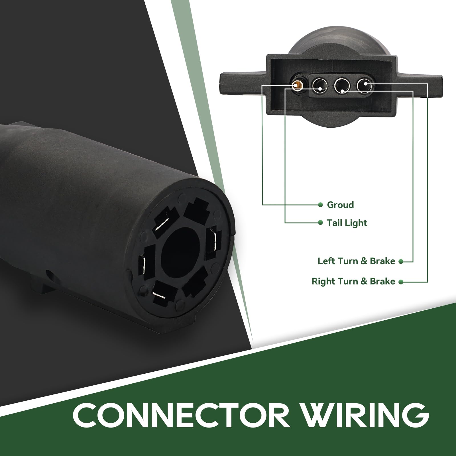 Snapklik.com : RVGUARD 12 Volt 7 Pin To 4 Pin Trailer Plug Adapter