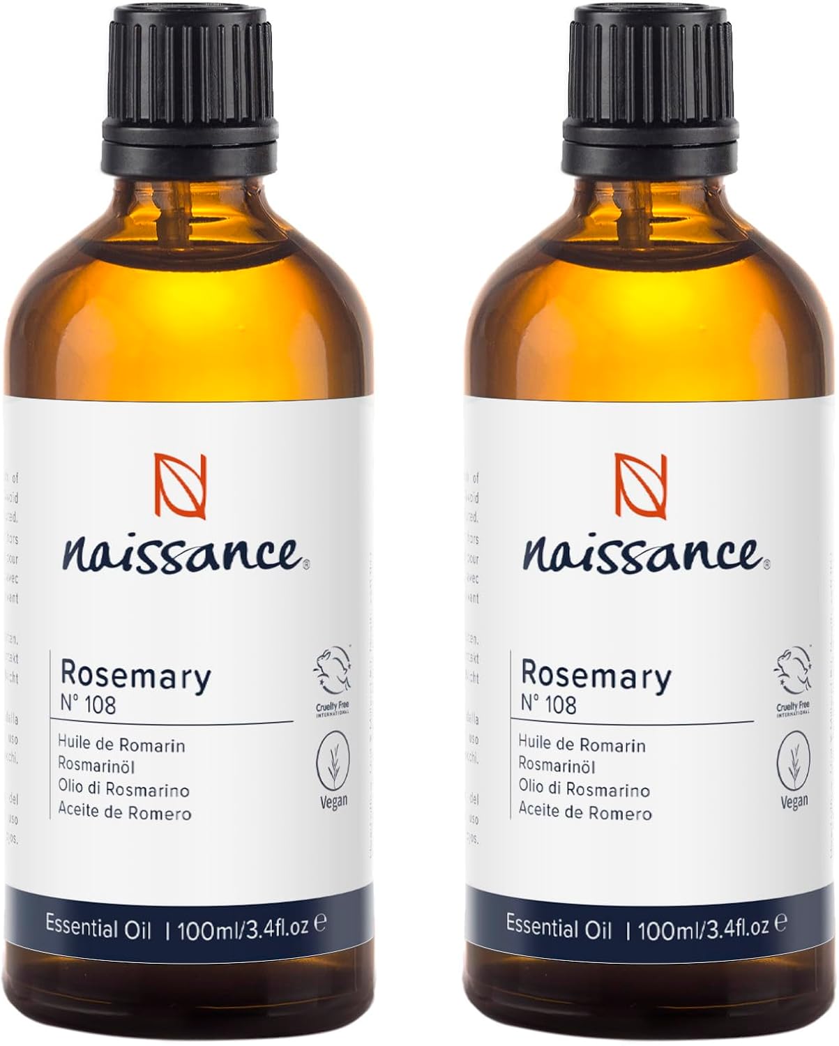 Naissance Rosemary Essential Oil (No. 108) 200ml - Pure, Natural, Steam ...
