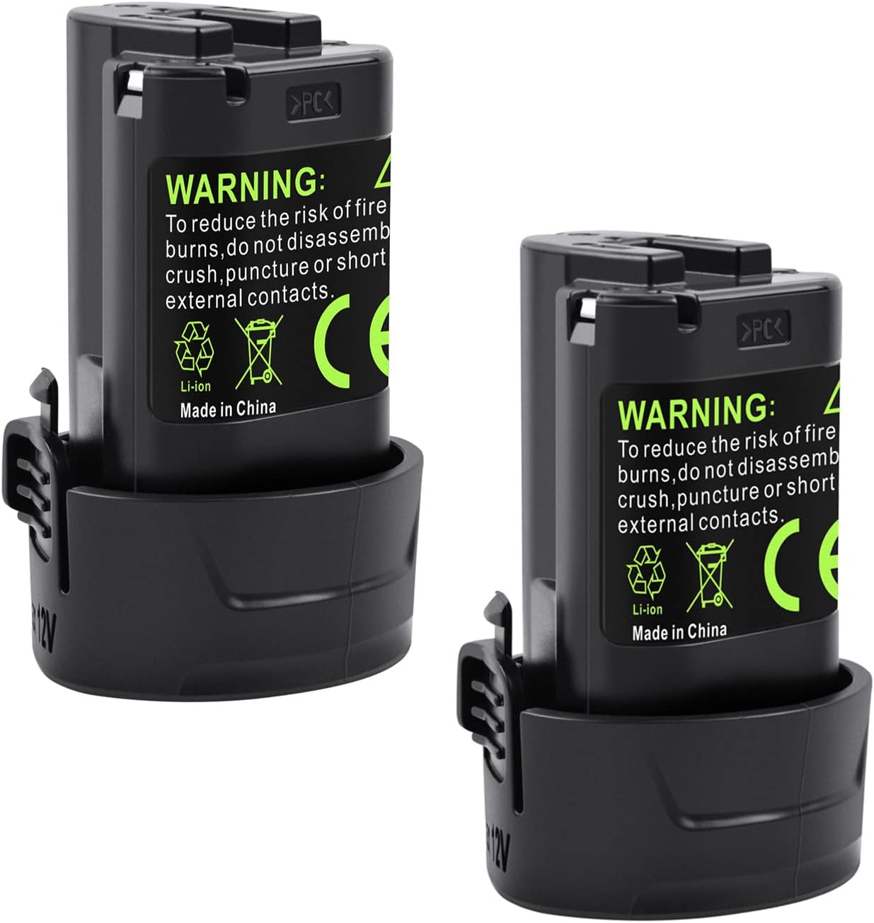 2 Pack 10,8V 4.0Ah Li-Ion Replacement Battery for Makita 10.8V-12V Max ...