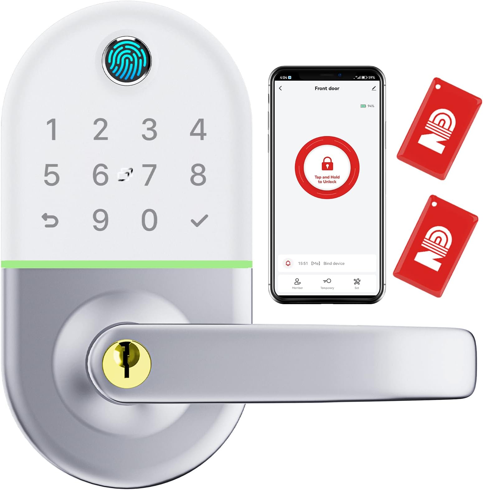 Amazon.com: NICE DIGI Keyless Entry Door Lock, Smart Door Lock for ...