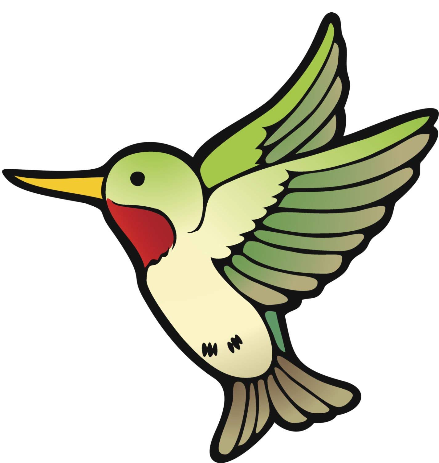 Ruby Throated Hummingbird Clipart