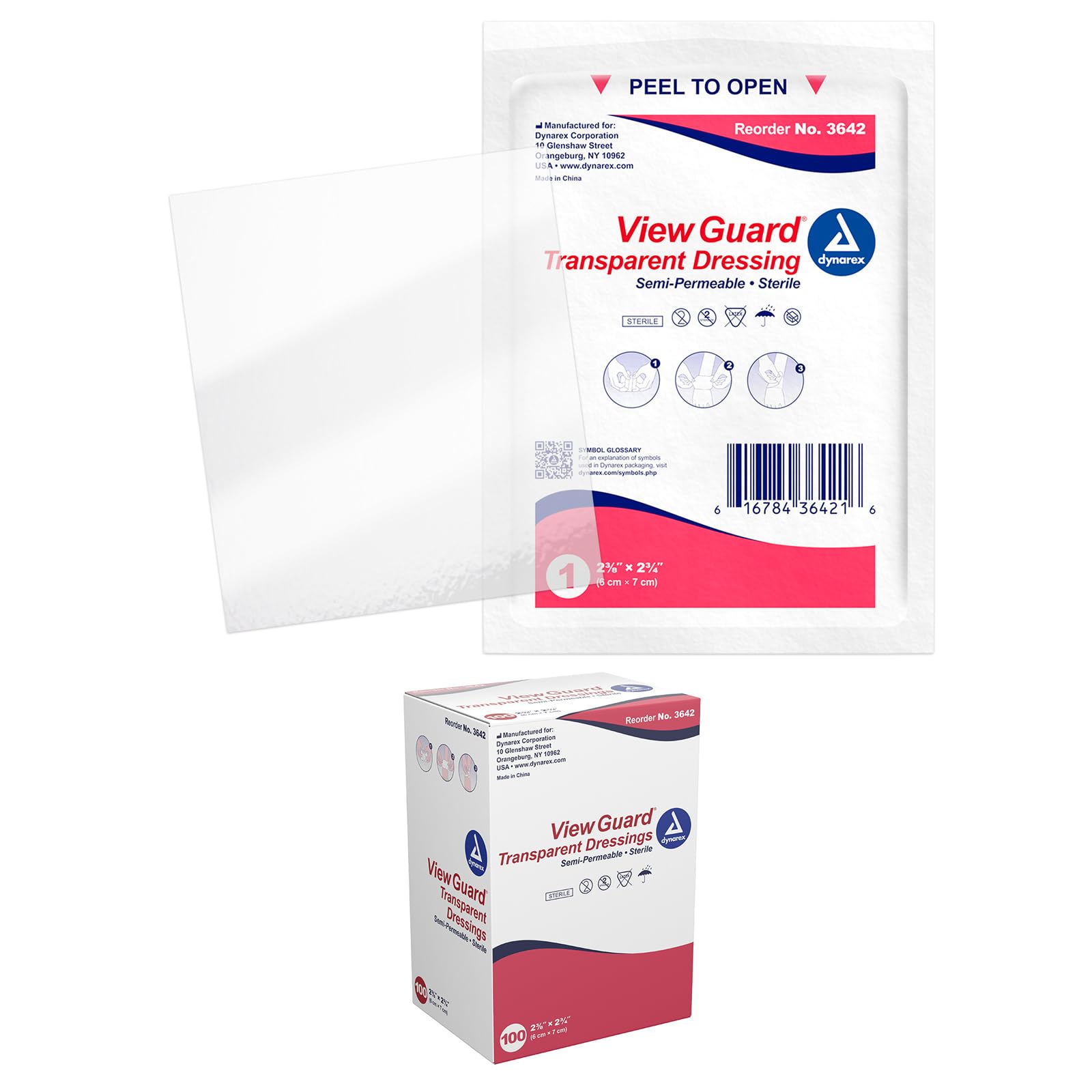 Amazon.com: Dynarex View Guard Transparent Dressings, Sterile Wound ...