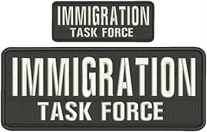 Amazon.com: Embroidered Patch Immigration Task Force Embroidery Patches ...