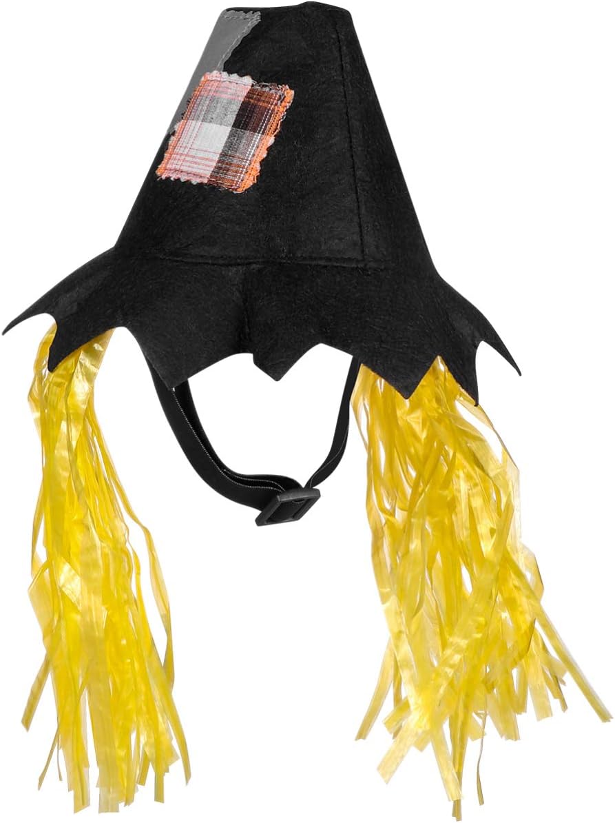Amazon.com : POPETPOP Halloween Costumes Scarecrow Dog Costume Dog Hat ...