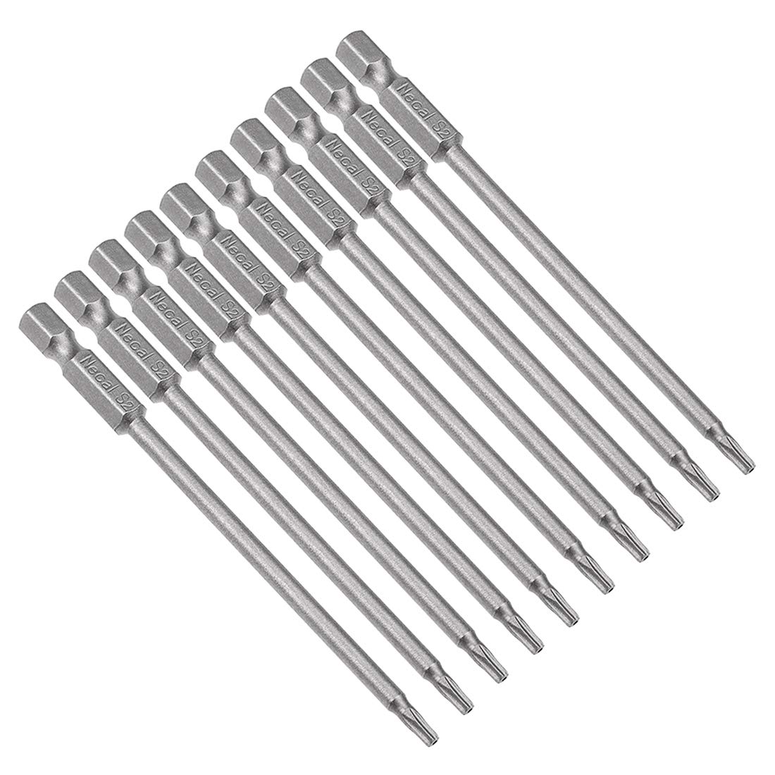 uxcell 10 Pcs T10 Magnetic Torx Screwdriver Bits, 1/4 Inch Hex Shank 3. ...