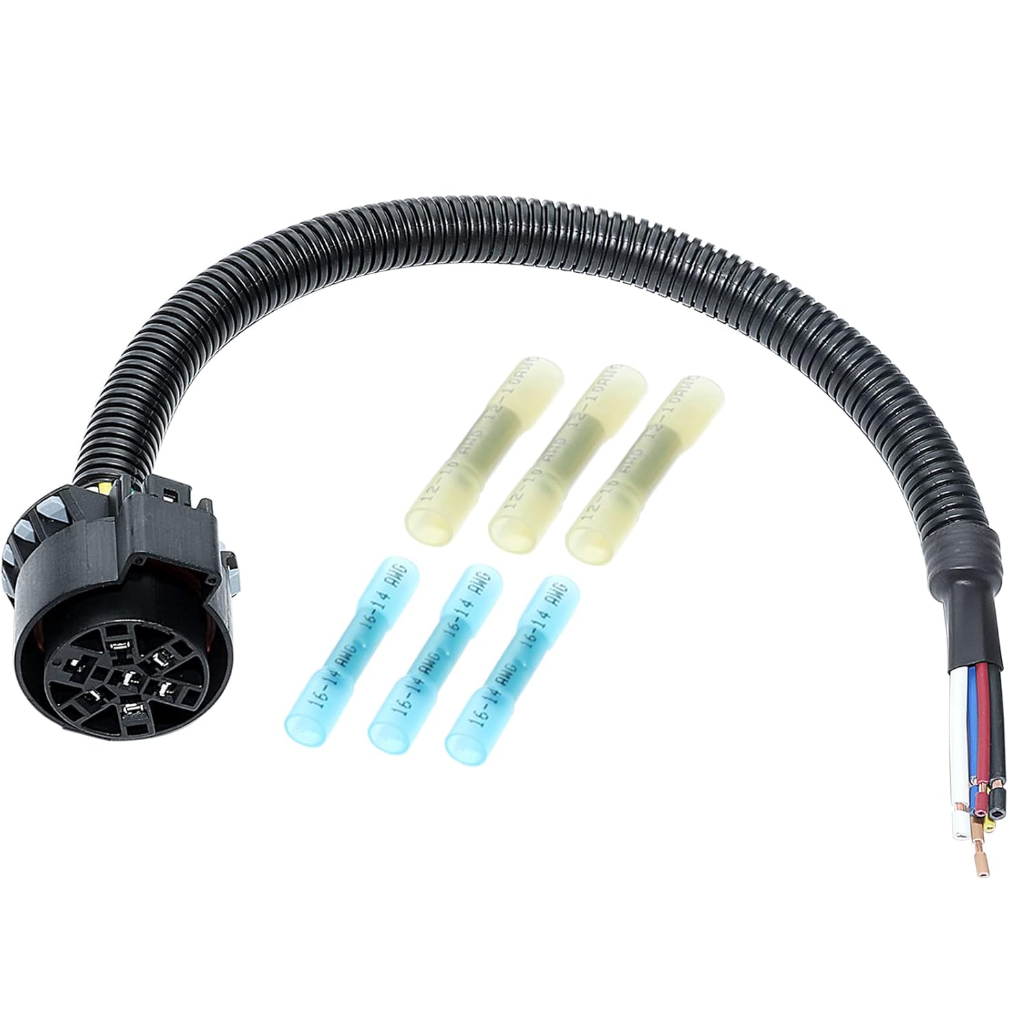 MECMO OEM Style 7 Pin USCAR Wiring Harness, Universal Trailer Plug ...