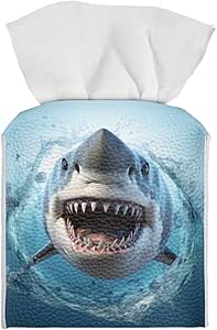 Amazon.com: ZOUTAIRONG Cool Shark Tissue Box Cover Multifunction Tissue ...