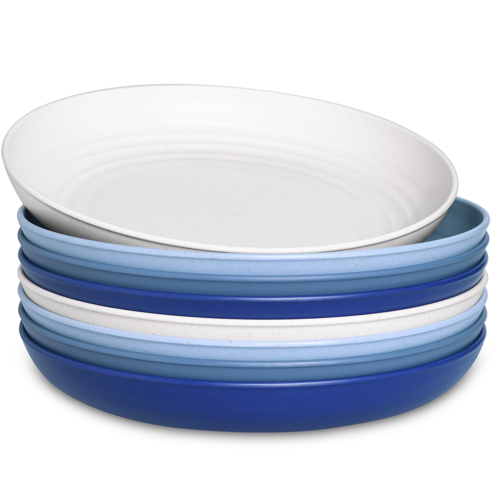 Amazon.com | GENLGE Microwave Safe Plates, Dishwasher Safe Plastic ...