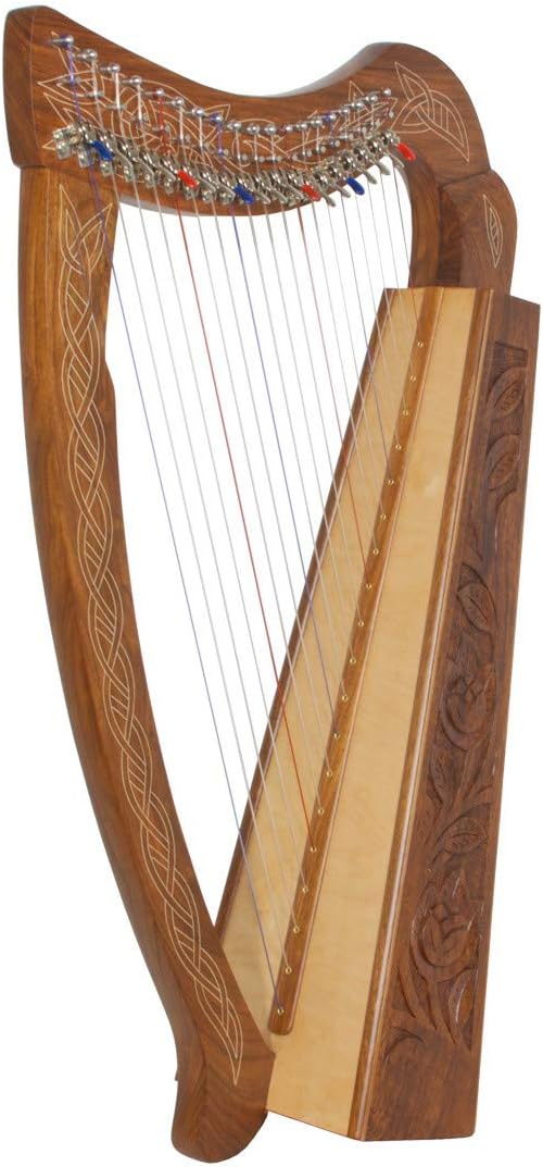 Amazon.com: Roosebeck 36-String Celtic Meghan Harp w/Chelby Levers ...