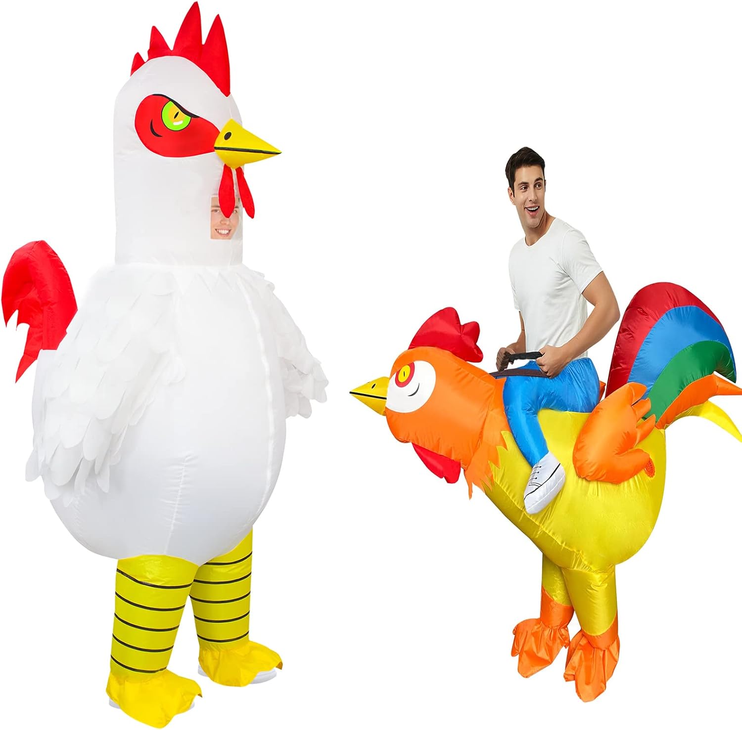 Amazon.com: Stegosaurus Inflatable Chicken Costume Full Body and Half ...