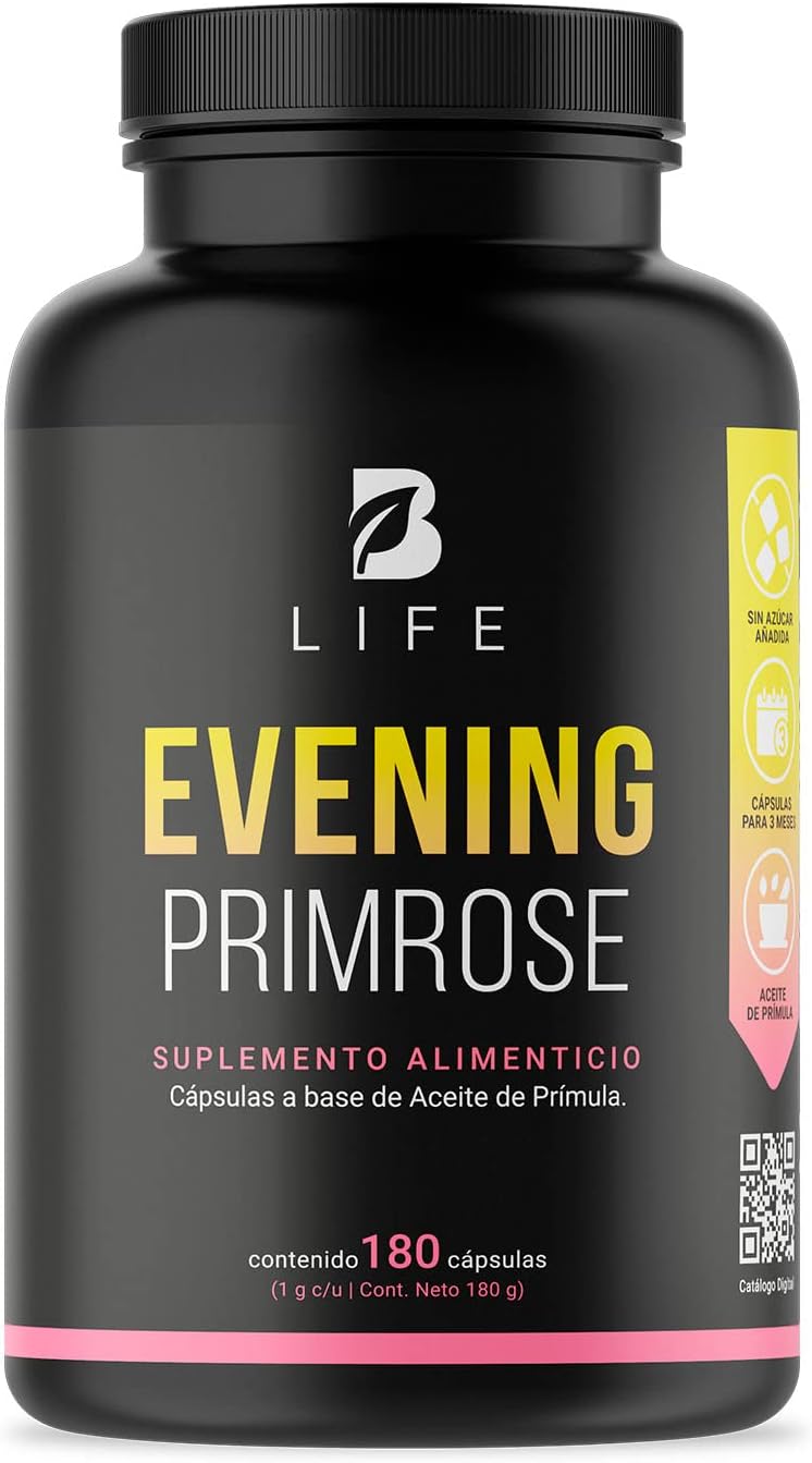 Aceite de Prímula (Onagra) de 180 Cápsulas Blandas de 1000mg. Evening ...