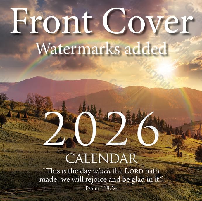 2026 Christian Wall Calendar, King James Bible Verses, 12x24 (Open ...