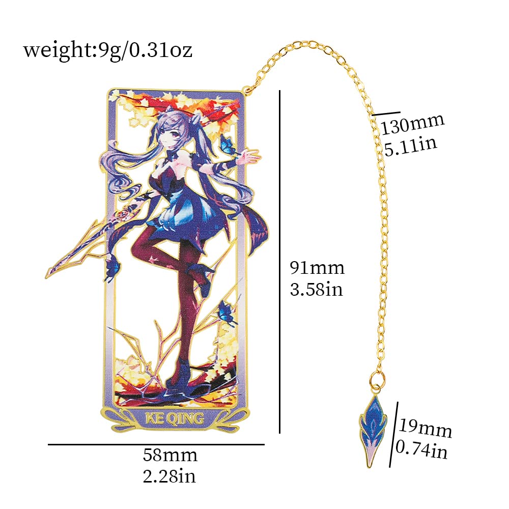 Snapklik.com : K Genshin Impact Keqing Bookmark Metal - Xiao, Kazuha ...