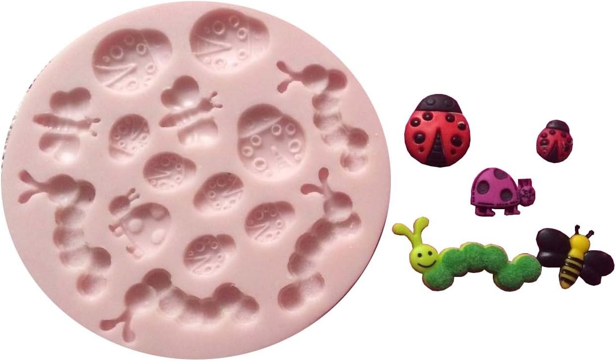 Amazon.com: Mini Bugs Silicone Mold | Food Craft Chocolate, Candy ...