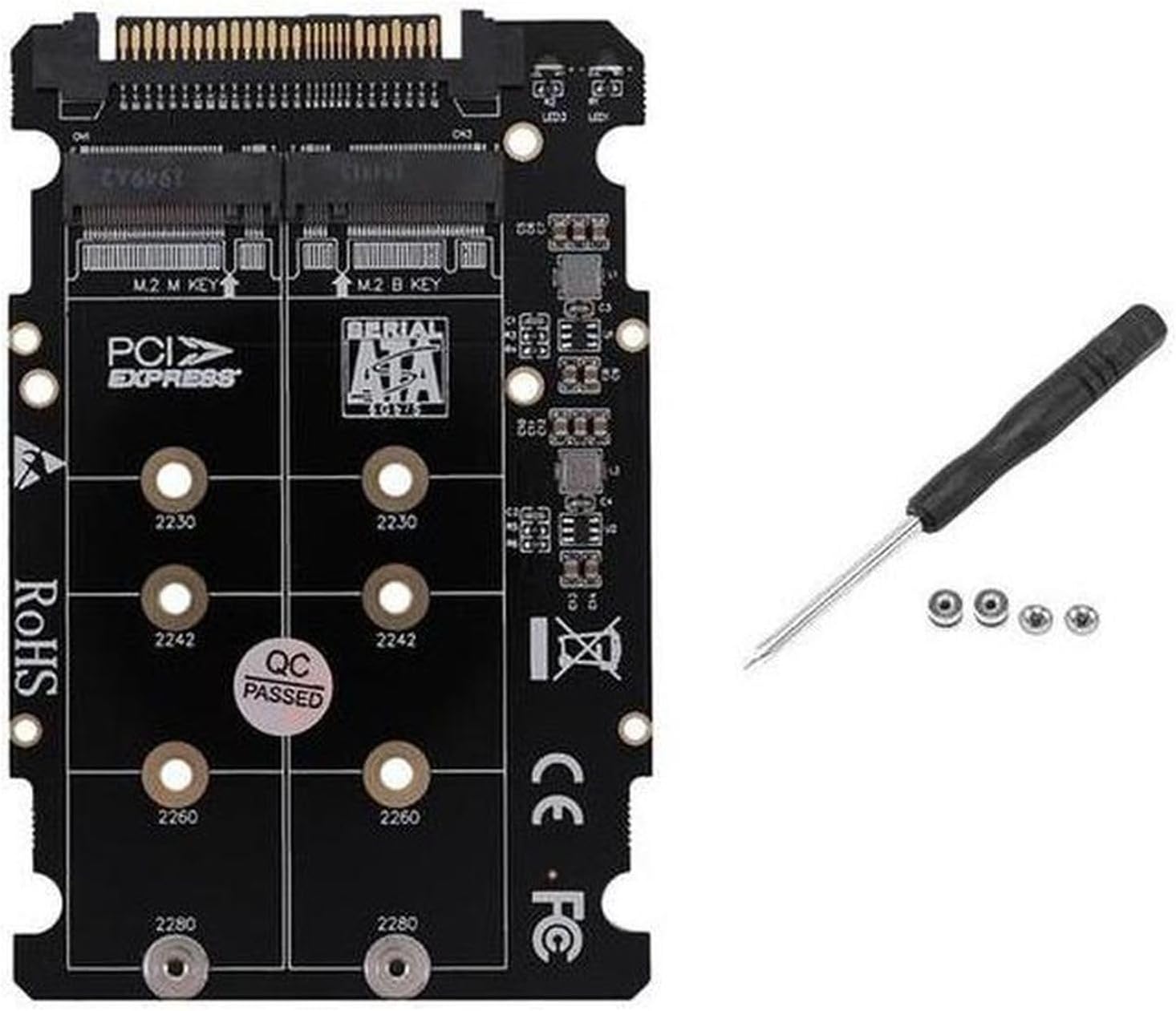 AYMBH M.2 SSD to U.2 Adapter Card - NVMe & SATA-Bus Combo Adapter for ...