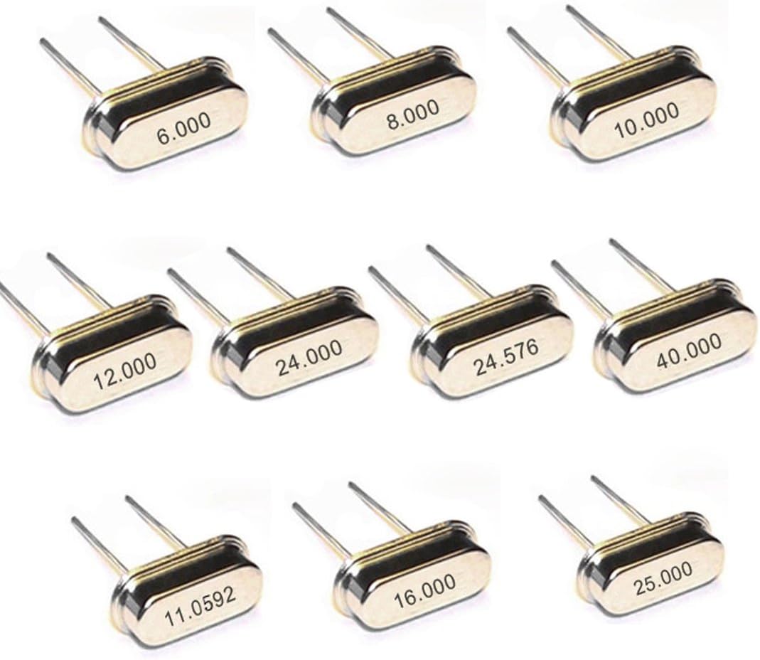Amazon.com: 50 Pcs Quartz Crystal Oscillator Assortment Kit 6M~40Mhz 10 ...