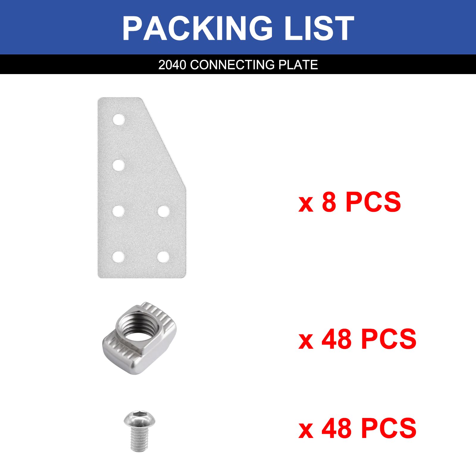 Snapklik.com : Seekliny 8pcs 2040 L Corner Bracket Joining Plate T ...