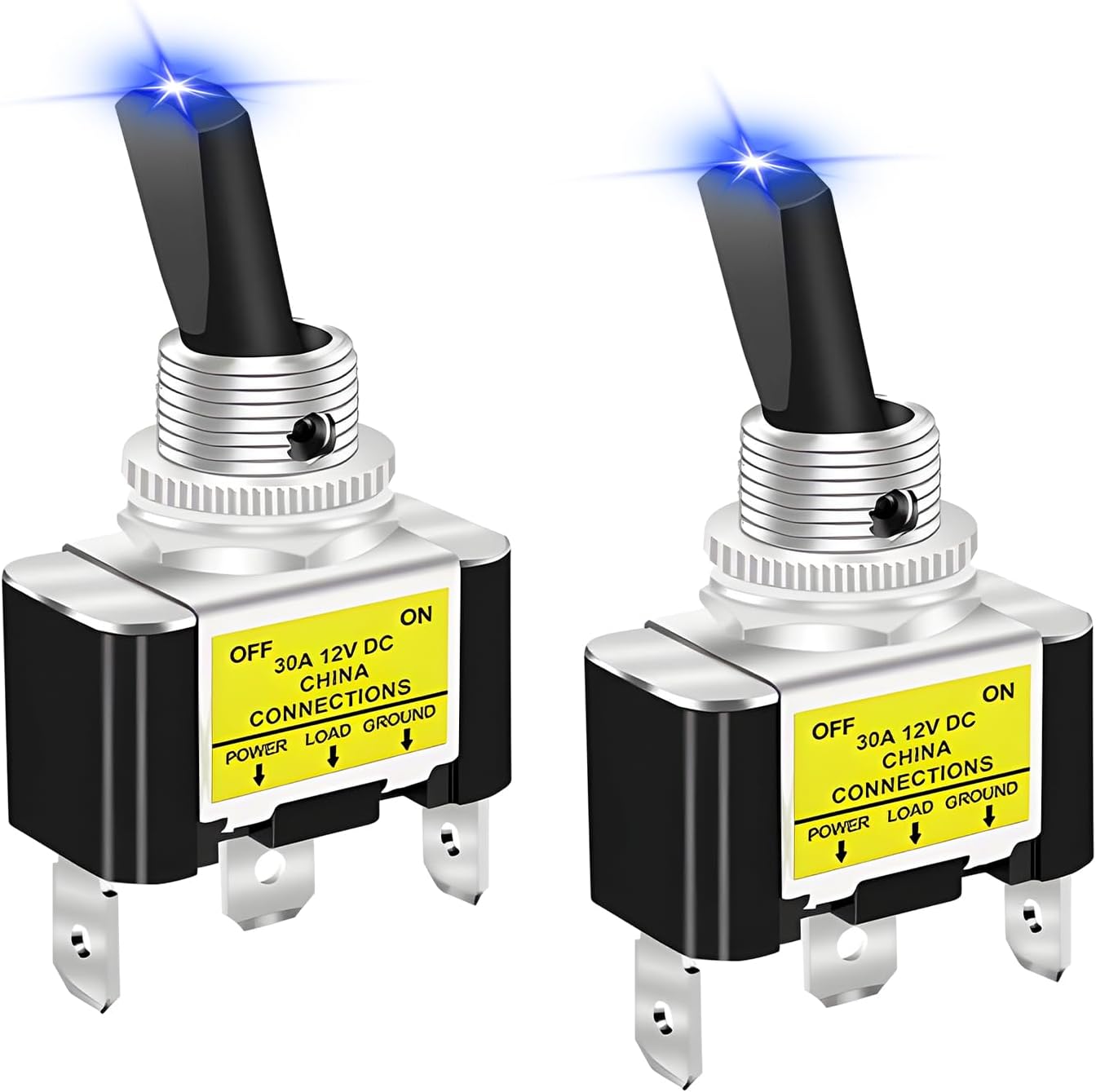 Amazon.com: Gasedin 2 PCS Heavy Duty Toggle Switch, 12V DC 30A LED ...