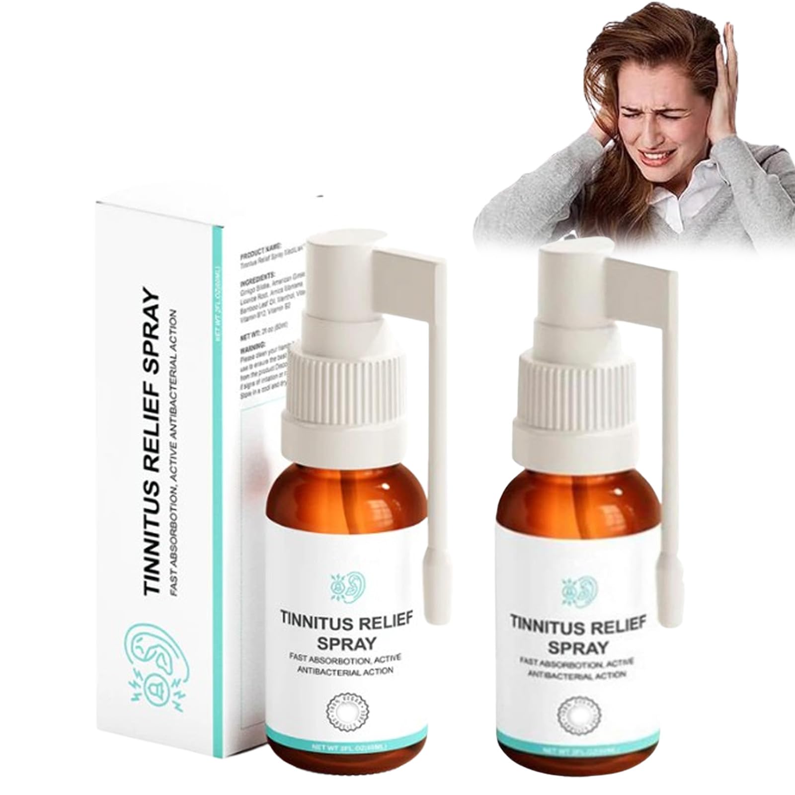 Amazon.com : Tinnitus Relief Spray, 30ml Tinnitus Relief for Ringing ...