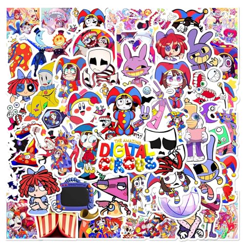 60PCS The Amazing Digital Circus Stickers, Aesthetic Graffiti Vinyl ...