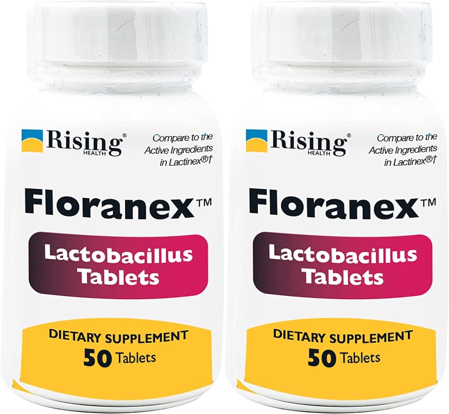 Amazon.com: Floranex Lactobacillus Tablets, 50 Count Per Bottle (2 Pack ...