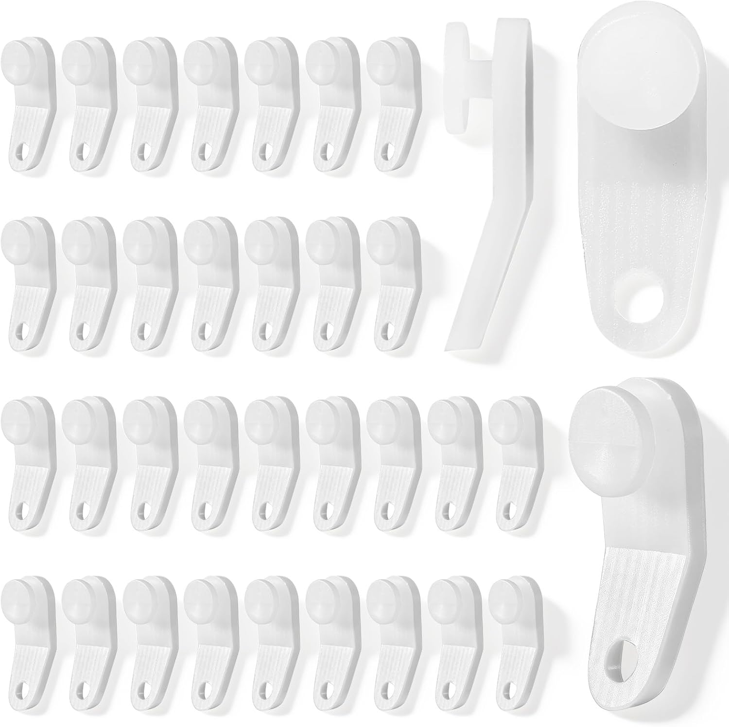 Amazon.com: Gemoioio 50Pcs Plastic Curtain Hooks Curtain Roller ...