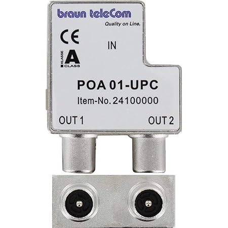 Braun Telecom Ziggo Splitter POA 01-UPC: Amazon.de: Elektronik & Foto