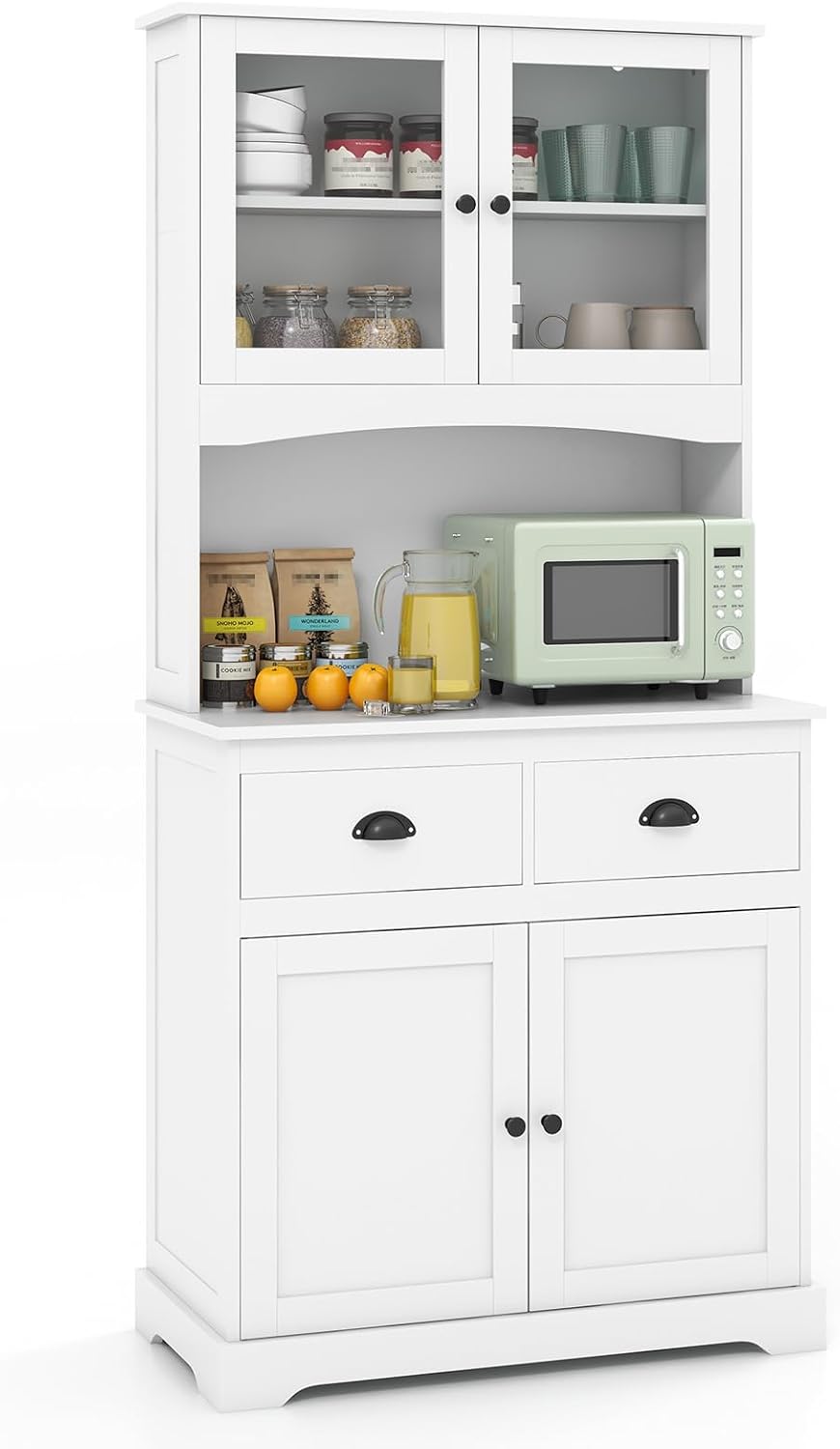 Amazon.com: Giantex 67" Pantry Organizers, Freestanding Tall Buffet ...