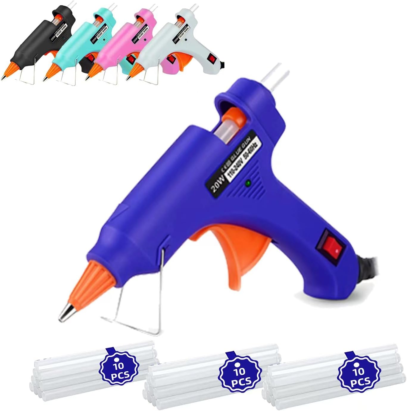 Pink Hot Glue Gun Pink Glue Gun Mini Kit - 20W Fast Heating Craft Glue ...