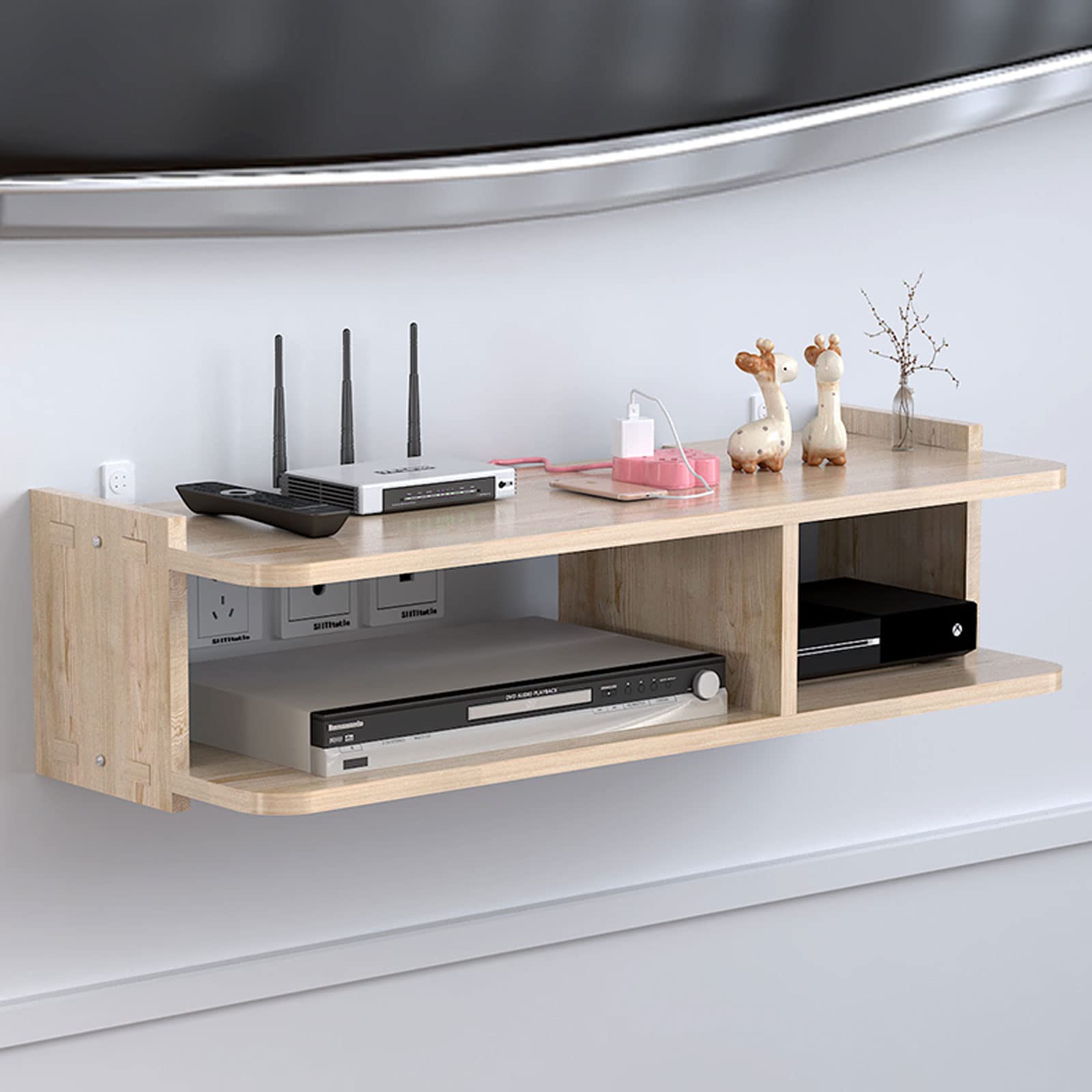 Amazon.com: Wall Shelf Floating Shelf Wall mounted TV Shelf TV Stand TV ...