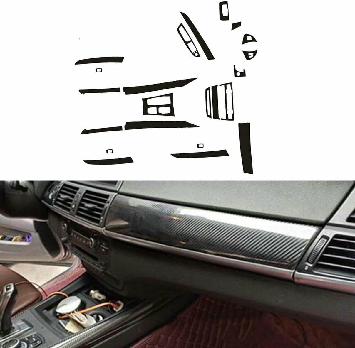 Amazon.com: 22PCS Interior Stickers Whole Kit Cover Car Interior Frame ...