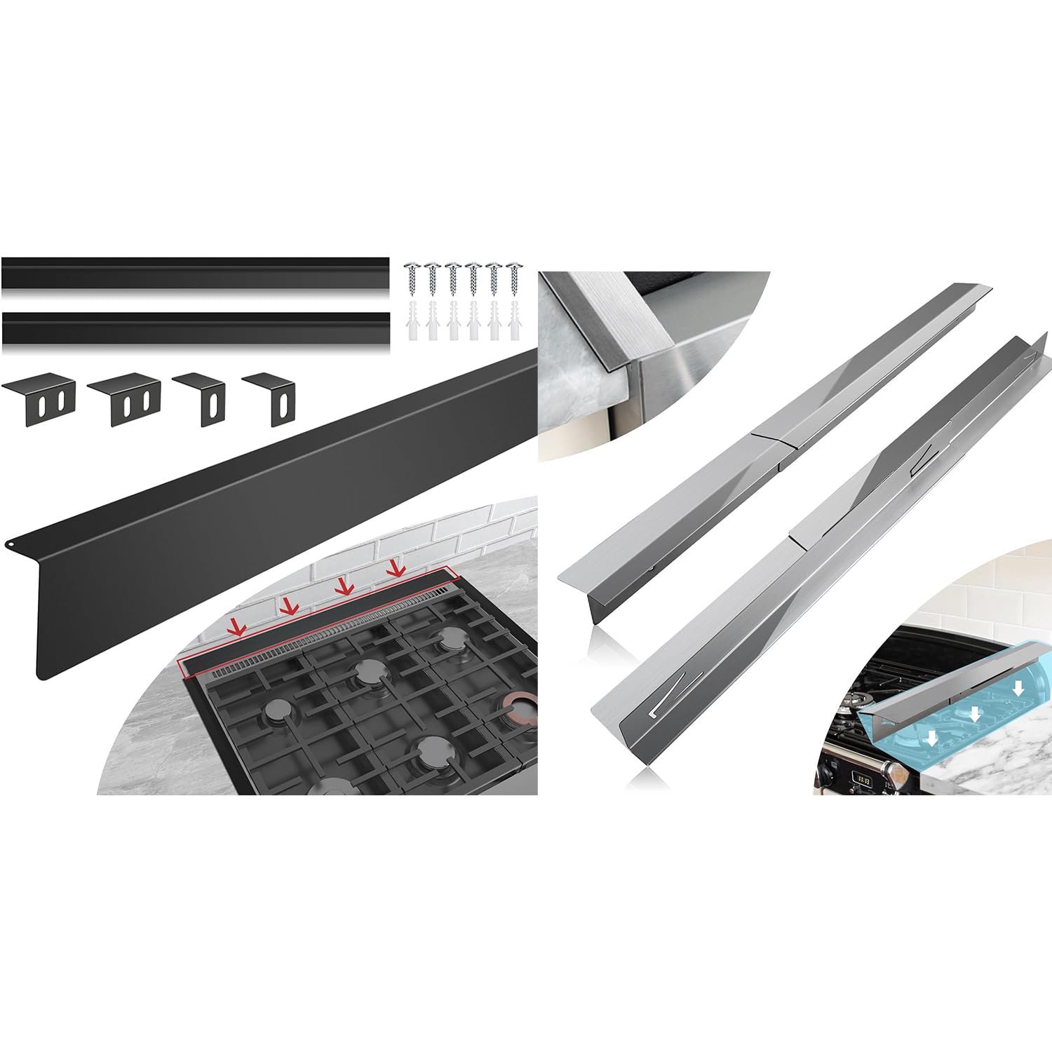 Amazon.com: 30" Slide-in Range Rear Filler Kit W10113901A with 2pcs ...