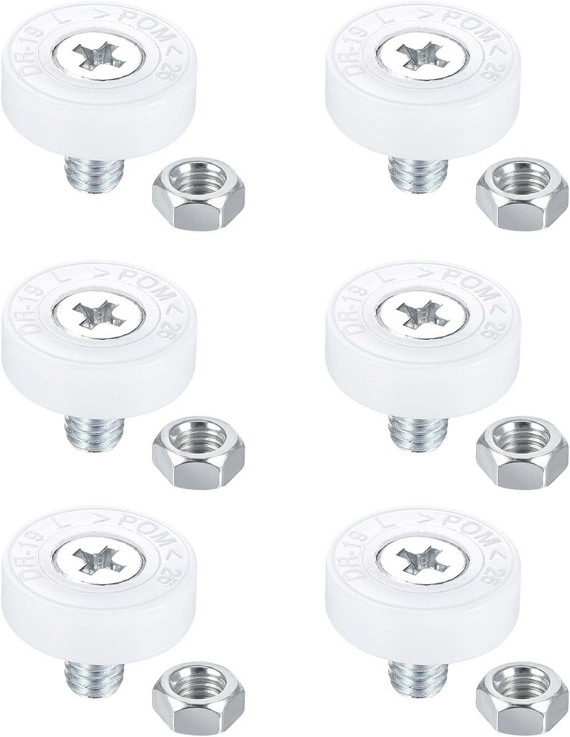 Amazon.com: 6 PCS Drawer Rollers 19 mm Plastic Drawer Pulley ...