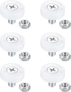 6 PCS Drawer Rollers 19 mm Plastic Drawer Pulley Replacement Wheels ...