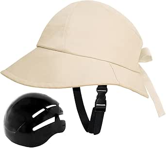 Bucket Hat with Bicycle Helmet Unisex Breathable Wide Brim Visor Sun ...
