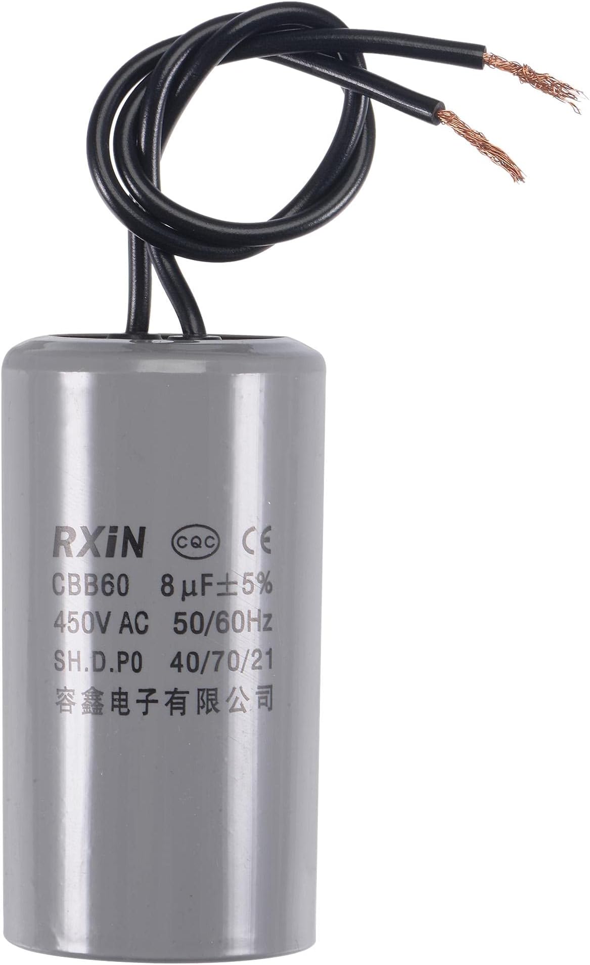 Electric Motor Capacitor, 2.5 µF +/- 5%, 450 V, for EN60252-1 Standard ...