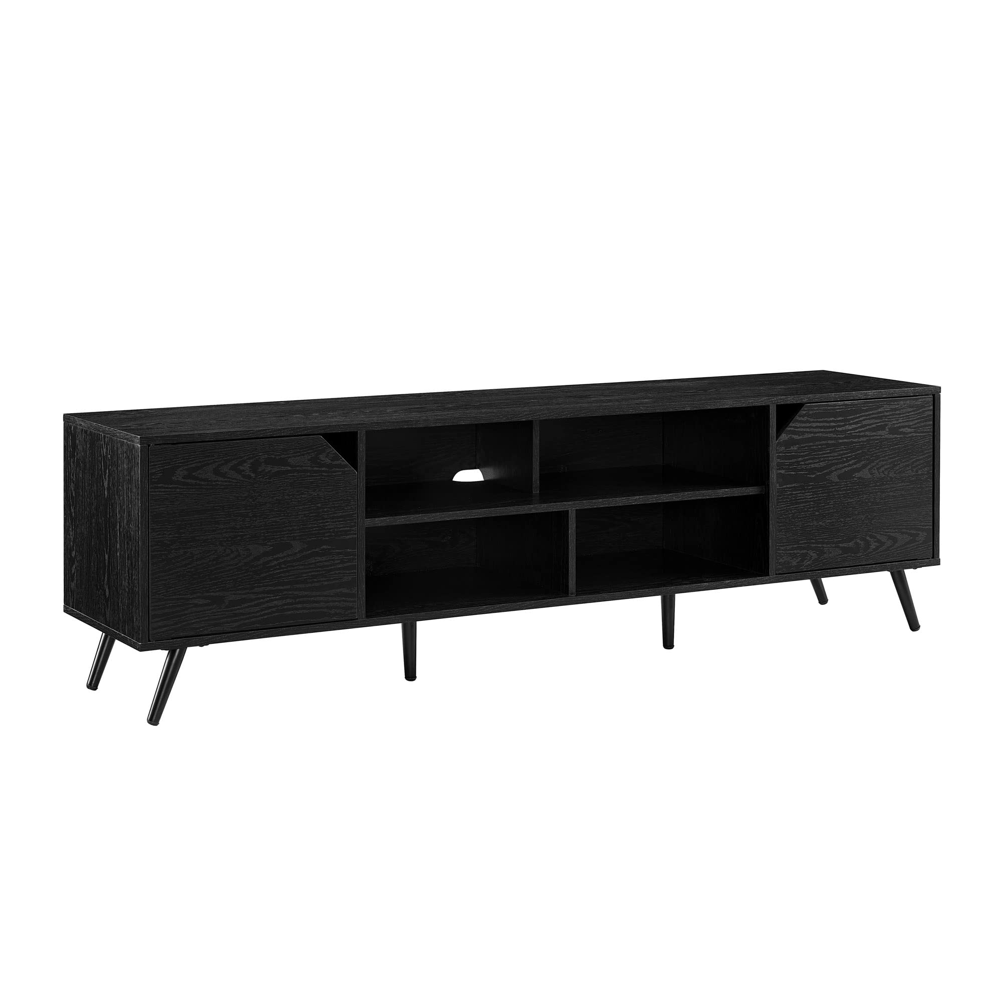 Walker Edison Nora Modern Minimal Open-Shelf Stand for TVs up to 80 ...