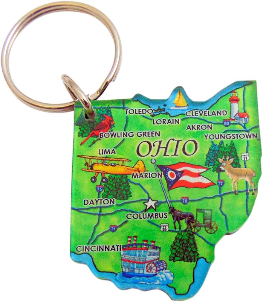 Amazon.com: Westmon Works Ohio Key Chain Acrylic Souvenir Keychain ...