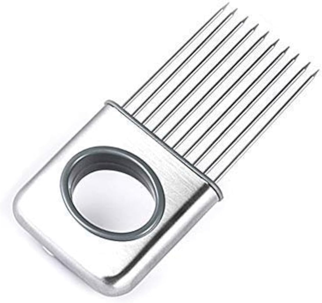 Amazon.com: Hvanam Stainless Steel Onion Cut Holder Slicer With 10 Even ...